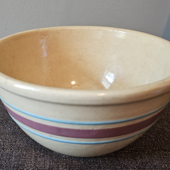 Kitchen | Vintage Watt Striped Ceramic Bowl Made In Usa | Poshmark